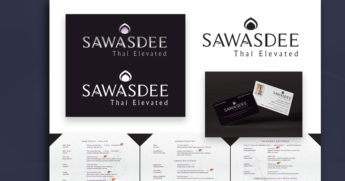 Sawasdee Thai Elevated - EikonaGrfxs - Visual Identity